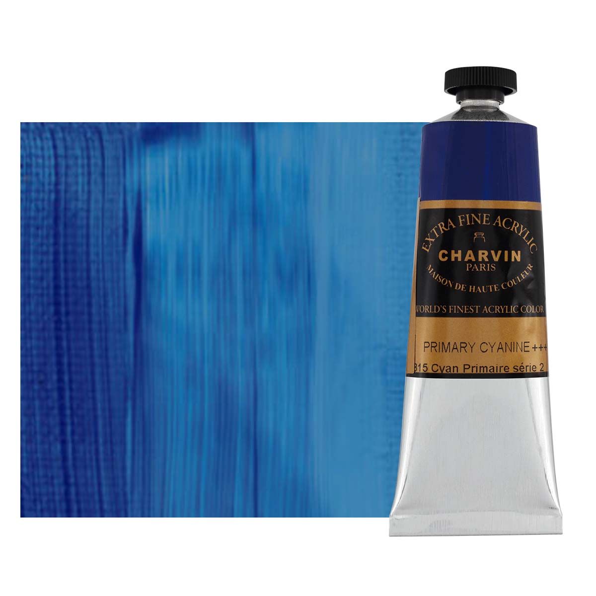 Charvin Extra-Fine Artists Acrylic - Primary Cyan, 60ml | Jerry's Artarama