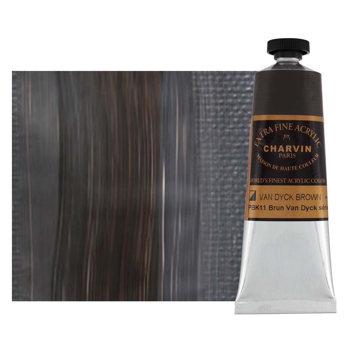 Charvin Extra-Fine Artists Acrylic - Van Dycke Brown, 60ml | Jerry's ...