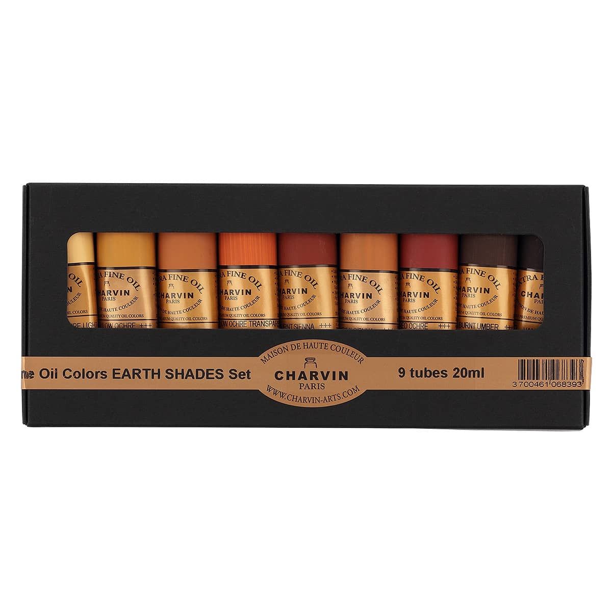 Charvin Extra-Fine Oils - Earth Colors, Bonjour Set of 9 - 20ml Tubes ...