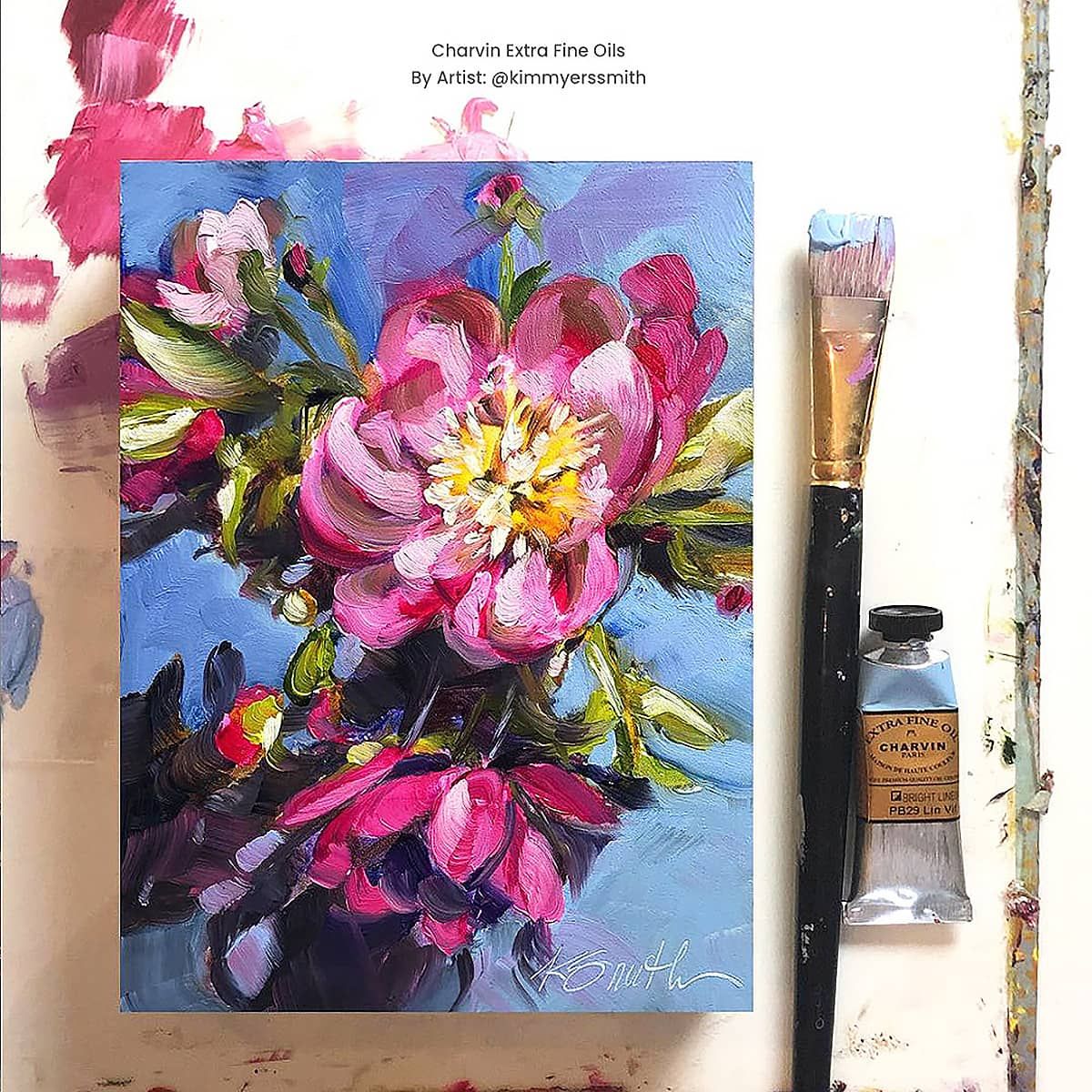 Charvin Oil- Deep Violet -Extra-Fine: 20ml Paint | Jerry's Artarama