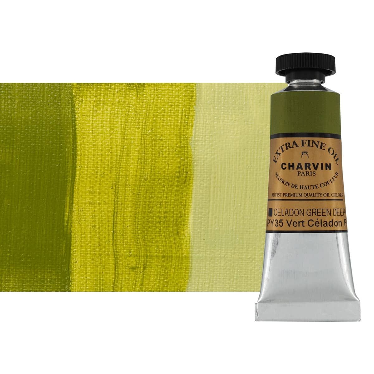 Charvin Oil- Celadon Green Deep -Extra-Fine: 20ml Paint | Jerry's Artarama