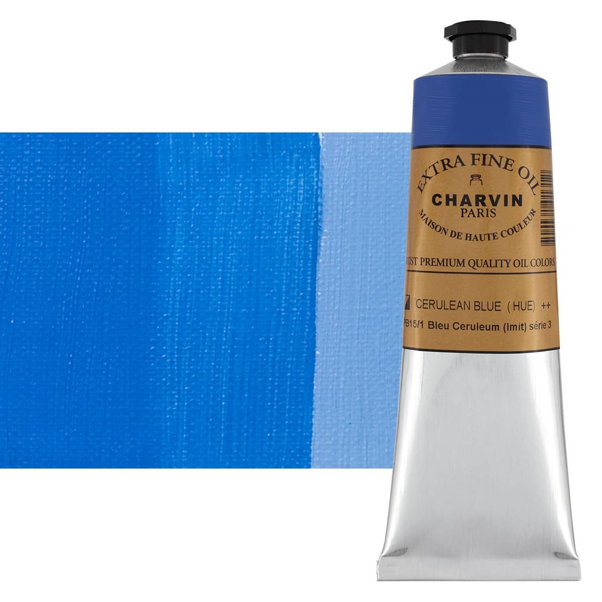 Charvin Oil- Cerulean Blue Hue -Extra-Fine: 150ml Paint | Jerry's Artarama