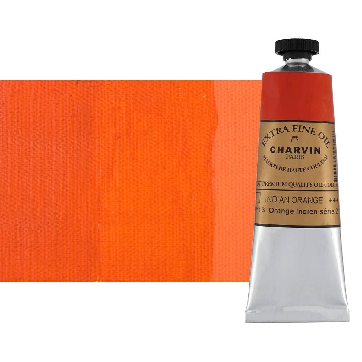 Charvin Oil- Indian Orange -Extra-Fine: 60ml Paint | Jerry's Artarama
