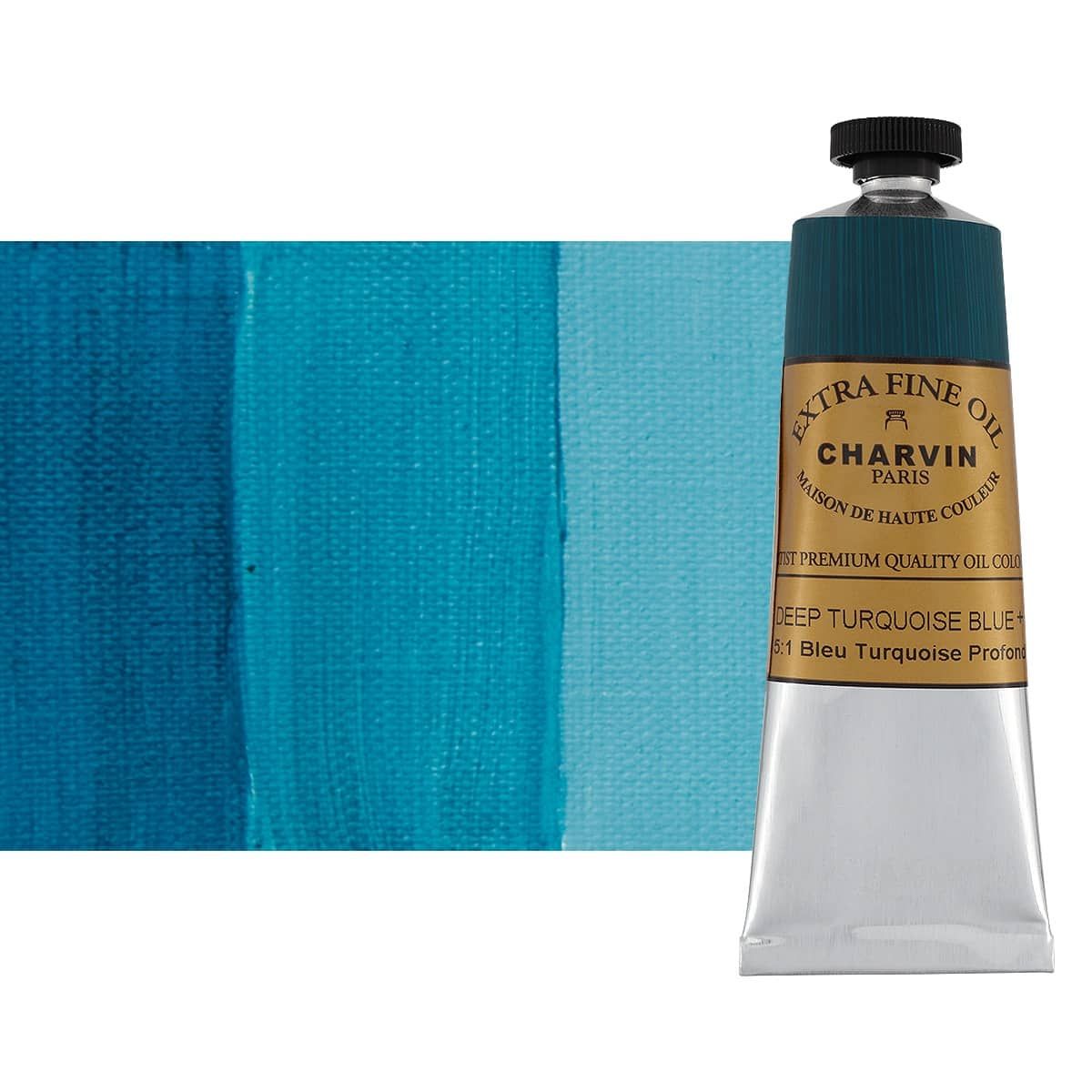 Charvin Oil- Turquoise Deep Blue -Extra-Fine: 60ml Paint | Jerry's Artarama