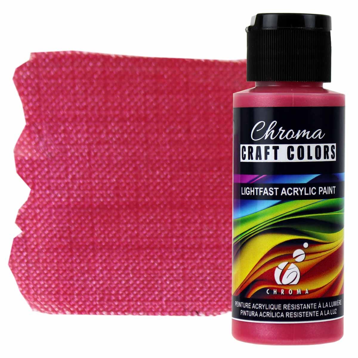 Chroma Acrylic Craft Paint - Strawberry Daiquiri (Metallic), 2oz Bottle ...