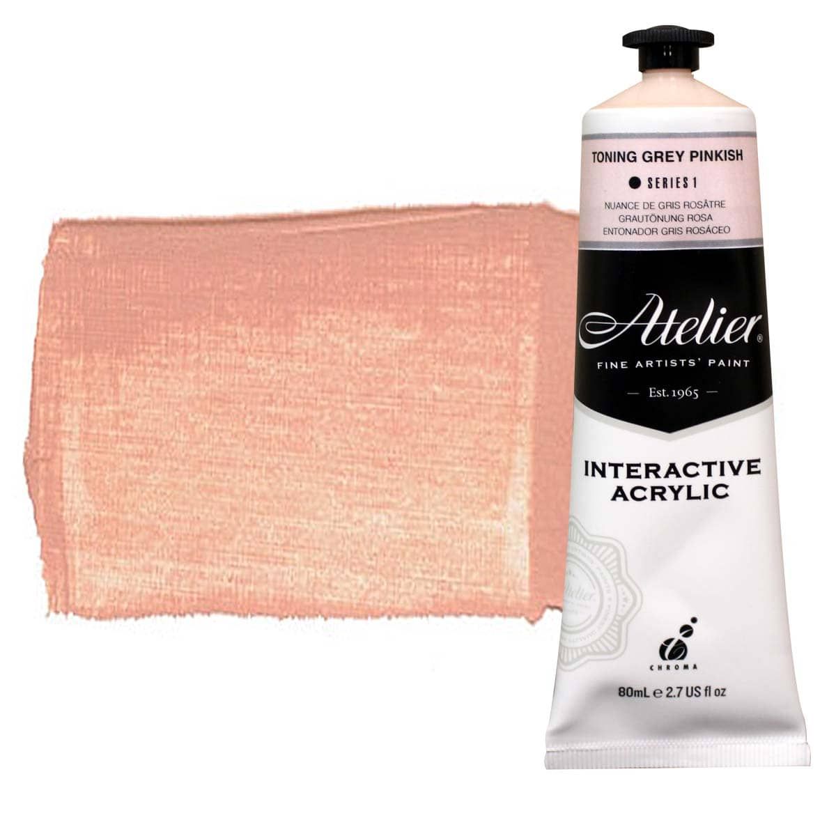 Chroma Atelier Interactive Artists Acrylic Toning Grey Pinkish 80 ml ...