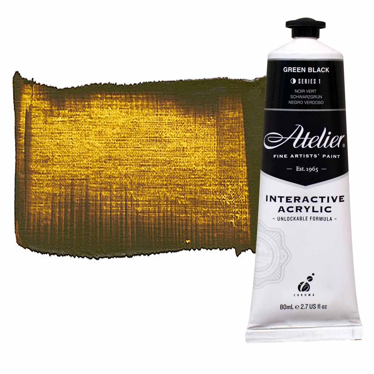 Atelier Interactive Acrylic - Green Gold, 80ml | Jerry's Artarama