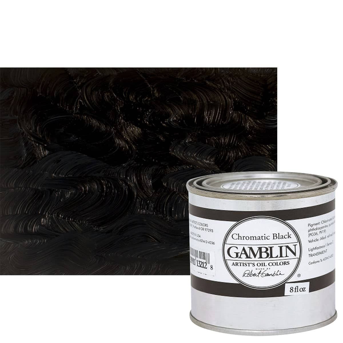 Gamblin Artists Oil - Chromatic Black, 8oz Can | Jerry's Artarama