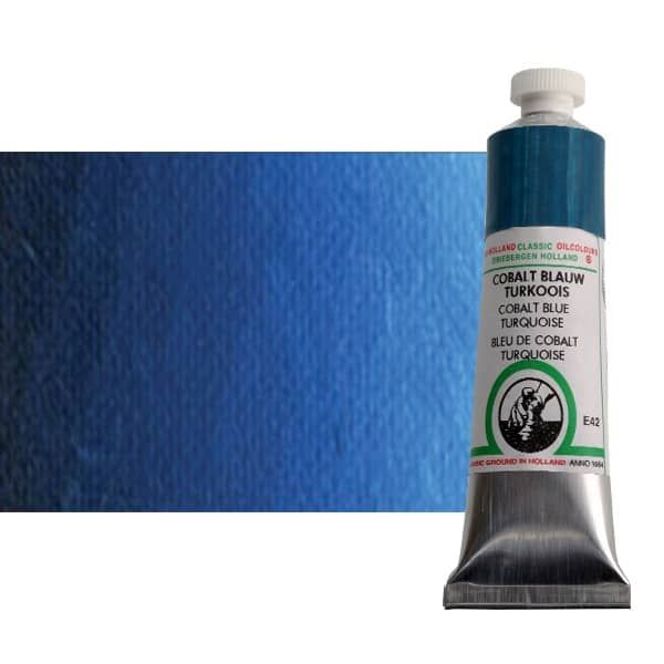 Old Holland Oil Color, Cobalt Blue Turquoise, 40ml Tube | Jerry's Artarama