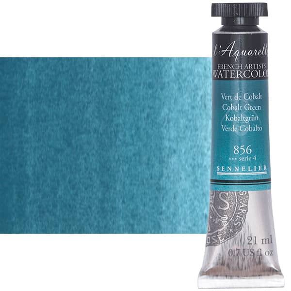 Sennelier l'Aquarelle Artists Watercolor - Cobalt Green, 21ml Tube ...