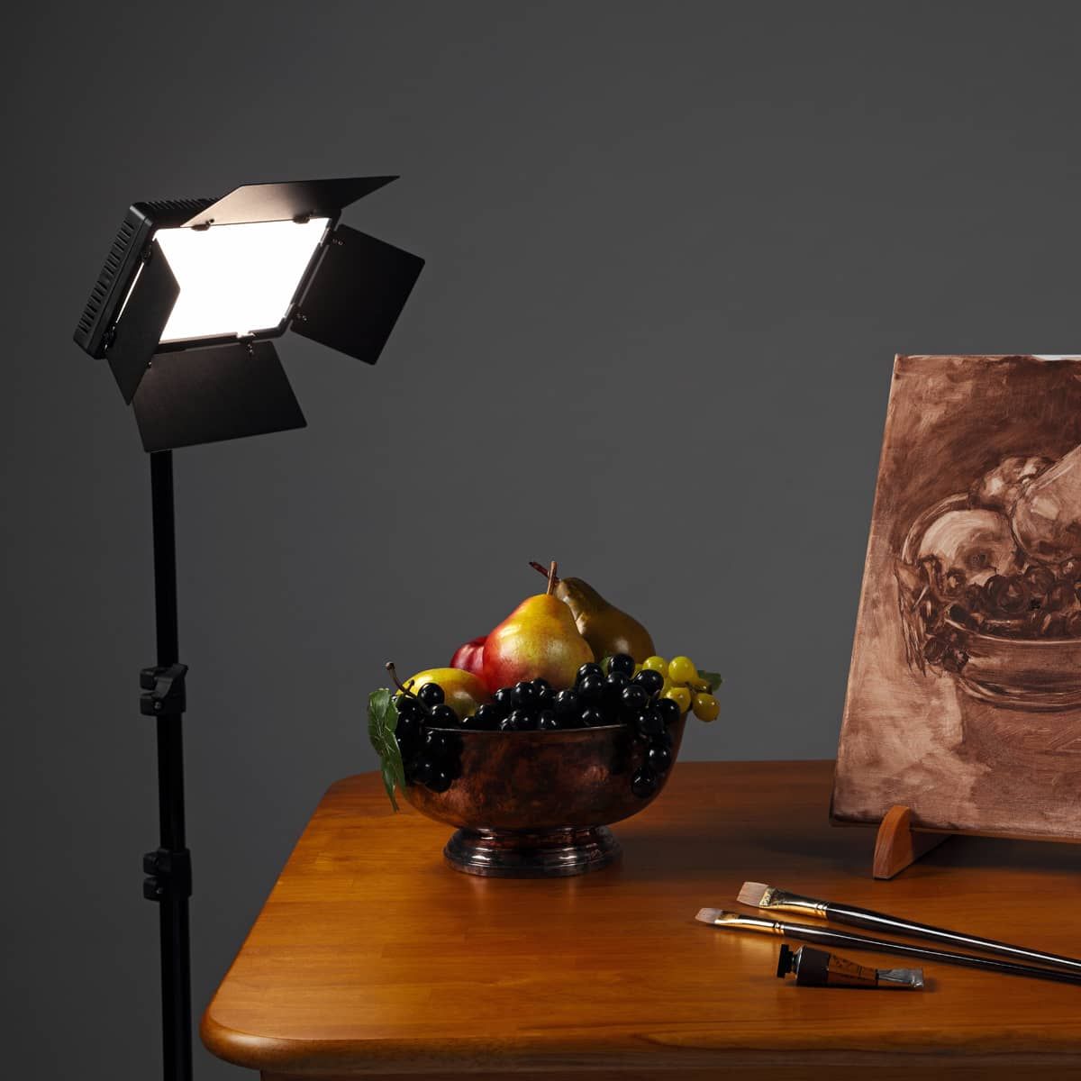 5 COLORVIEW LUX Artist Studio Lights with 5 Light Stands | Jerry's Artarama