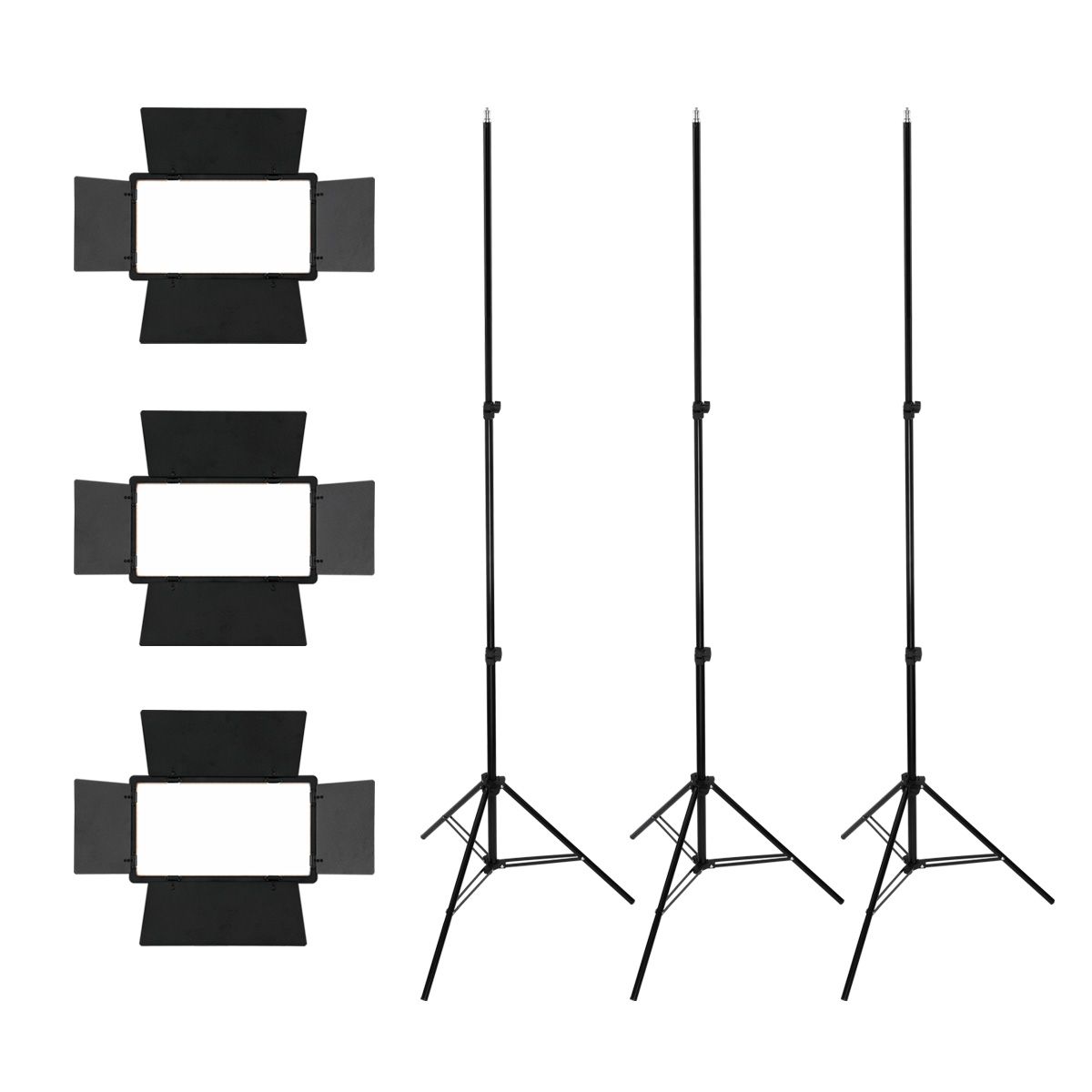 3 COLORVIEW LUX Artist Studio Lights with 3 Light Stands | Jerry's Artarama