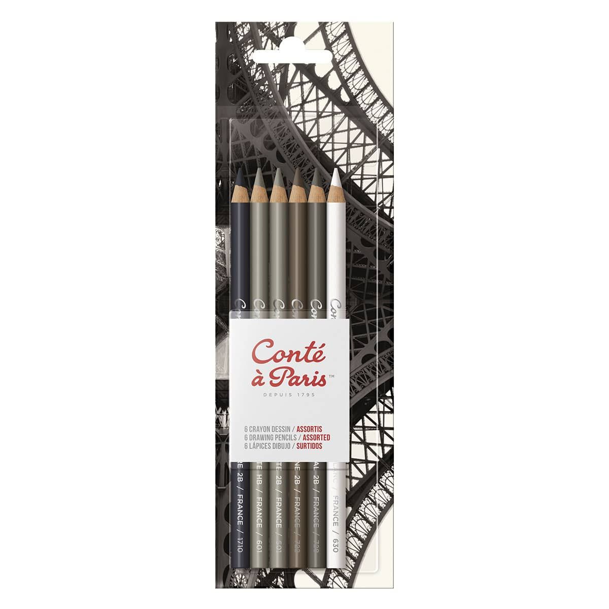 Conté À Paris Drawing And Sketching Pencil Graphic (Set of 6) | Jerry's ...