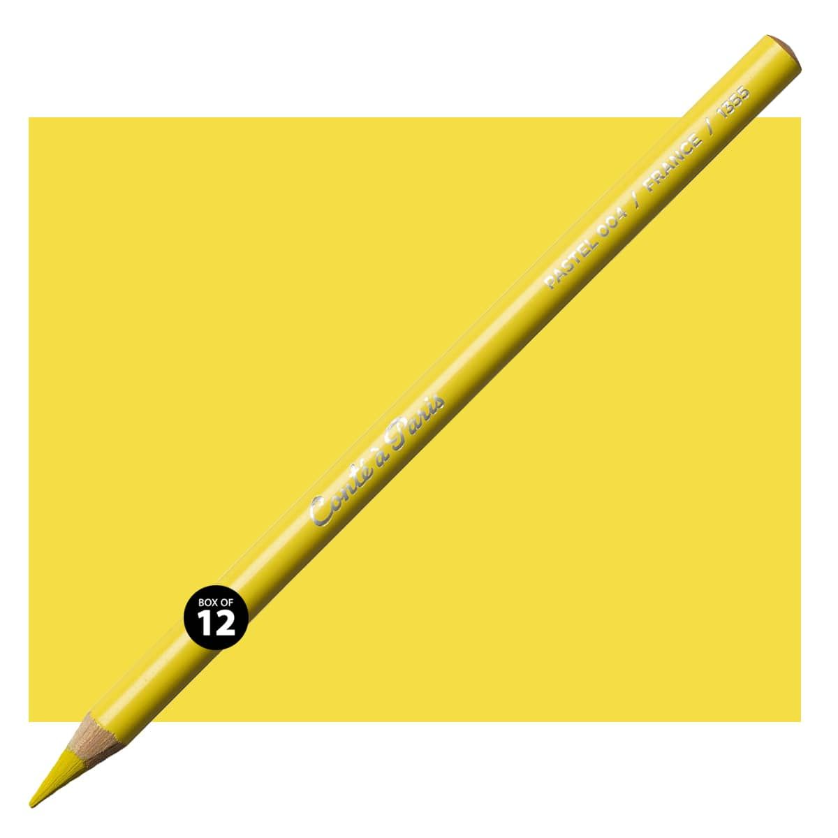 Conté À Pastel Pencil Medium Yellow (Box of 12) | Jerry's Artarama