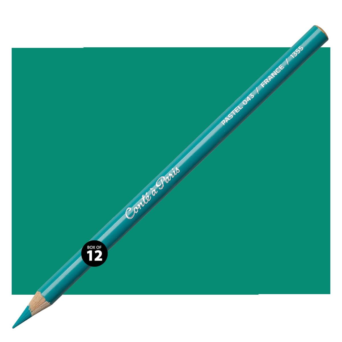 Conté À Pastel Pencil Prussian Green (Box of 12) | Jerry's Artarama