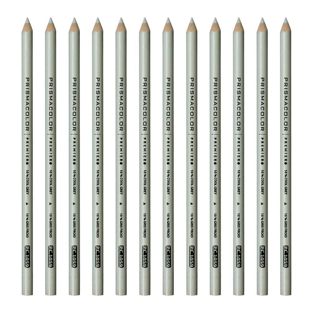 Prismacolor Premier Colored Pencil PC1059 Cool Gray 10% (Set of 12 ...