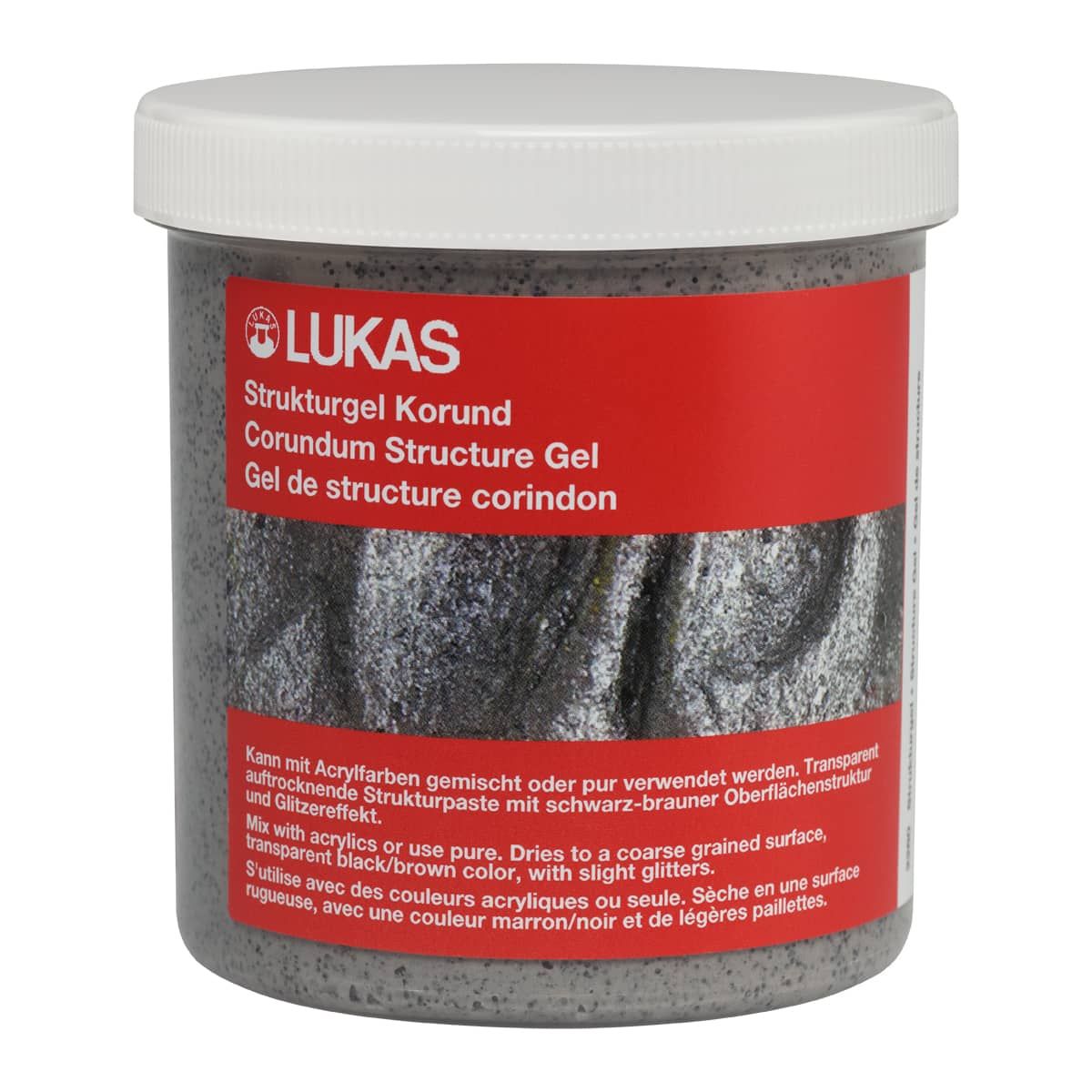 LUKAS Acrylic Medium - Corundum Structure Gel, 250ml | Jerry's Artarama