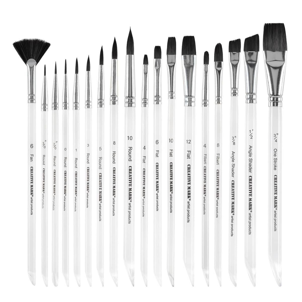 Creative Mark Essential Short Handle Brush and Crate Set of 18 | Jerry ...