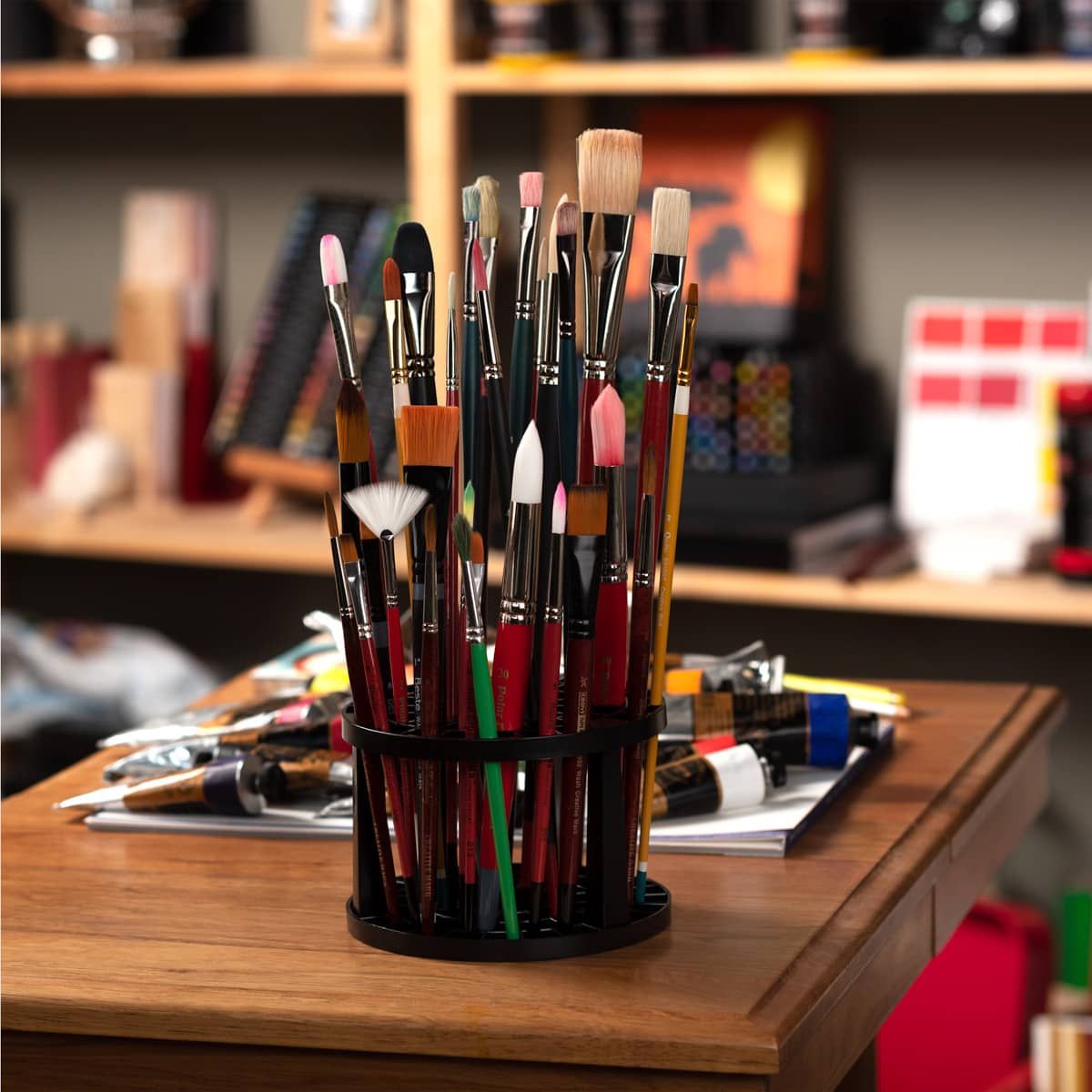 Brush Crate-Artist, Black, Brush Holder, 49 Slots | Jerry's Artarama