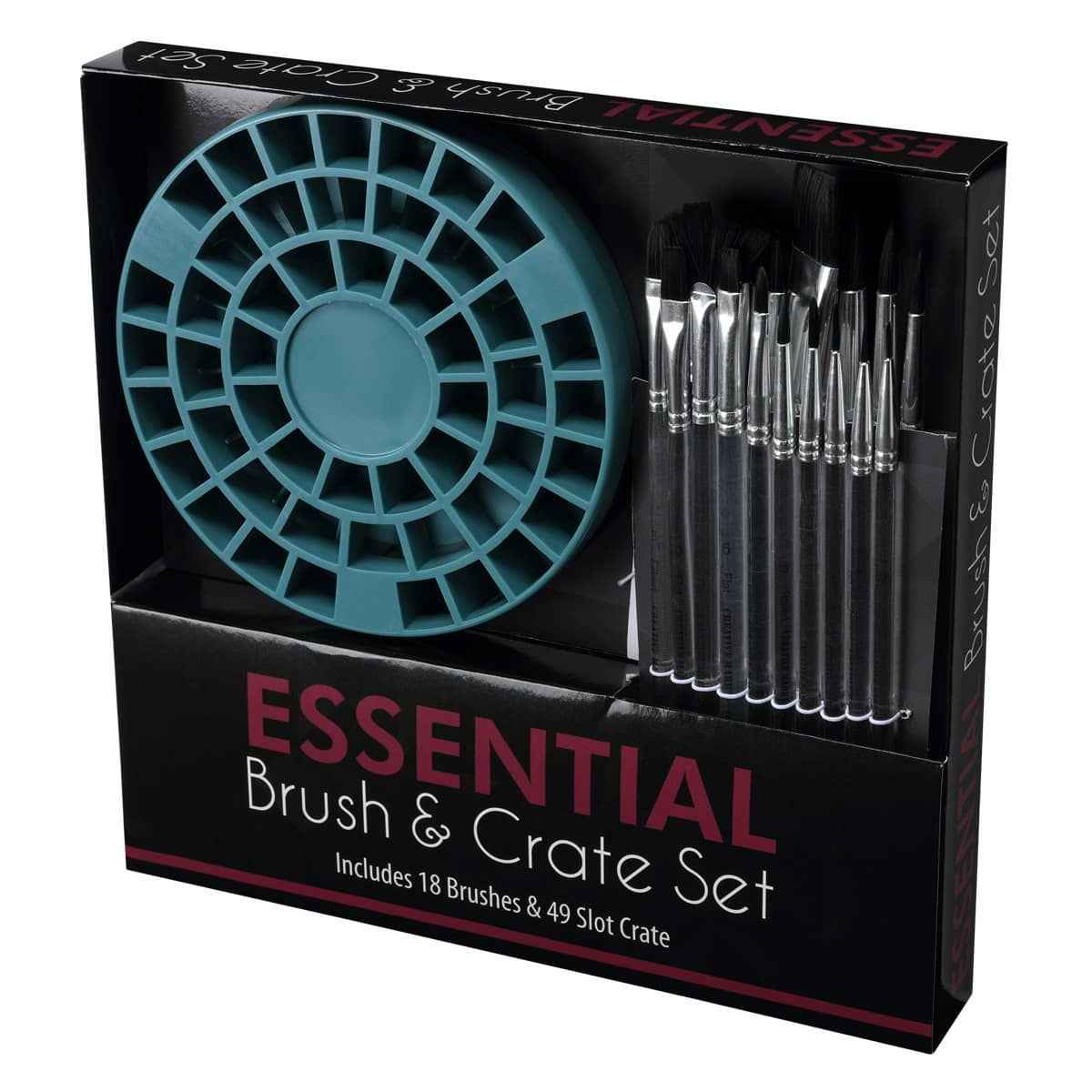 Creative Mark Essential Short Handle Brush and Crate Set of 18 | Jerry ...
