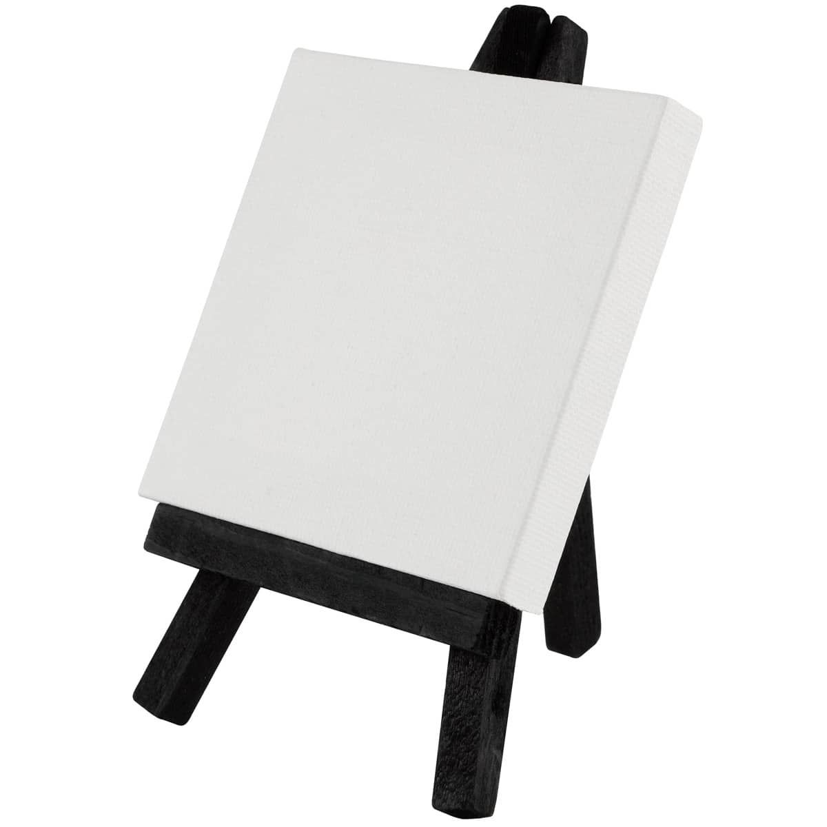 Box of 20 Ultra-Mini White Canvas 3x3" w/ Black Easel Set | Jerry's ...