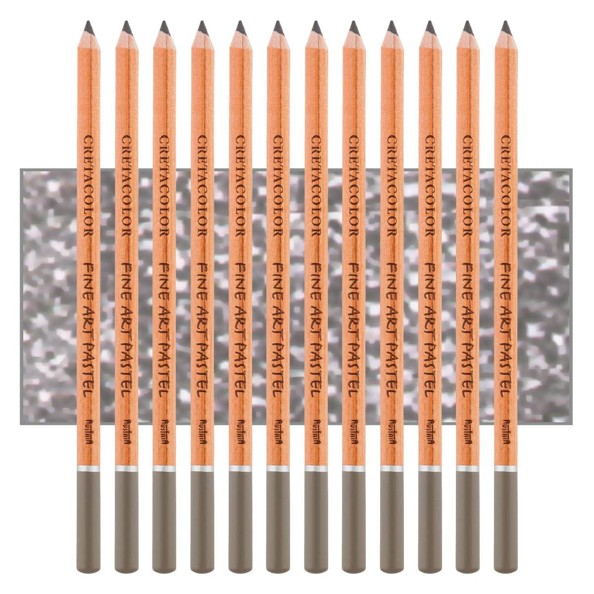Cretacolor Fine Art Pastel Pencil No. 228, Smoke Grey, Box of 12 ...