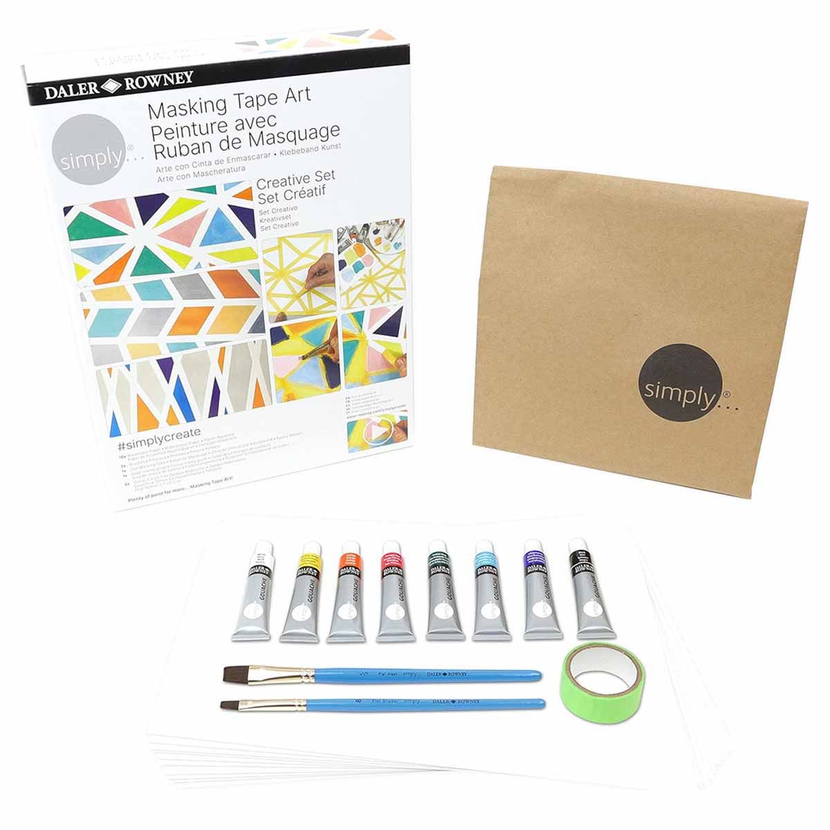 Daler Rowney Simply Masking Tape Watercolor Creative Set | Jerry's Artarama
