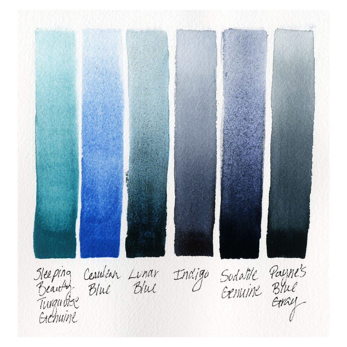 Daniel Smith Watercolor Set 6 Blues Serene To Dramatic, Half Pans ...