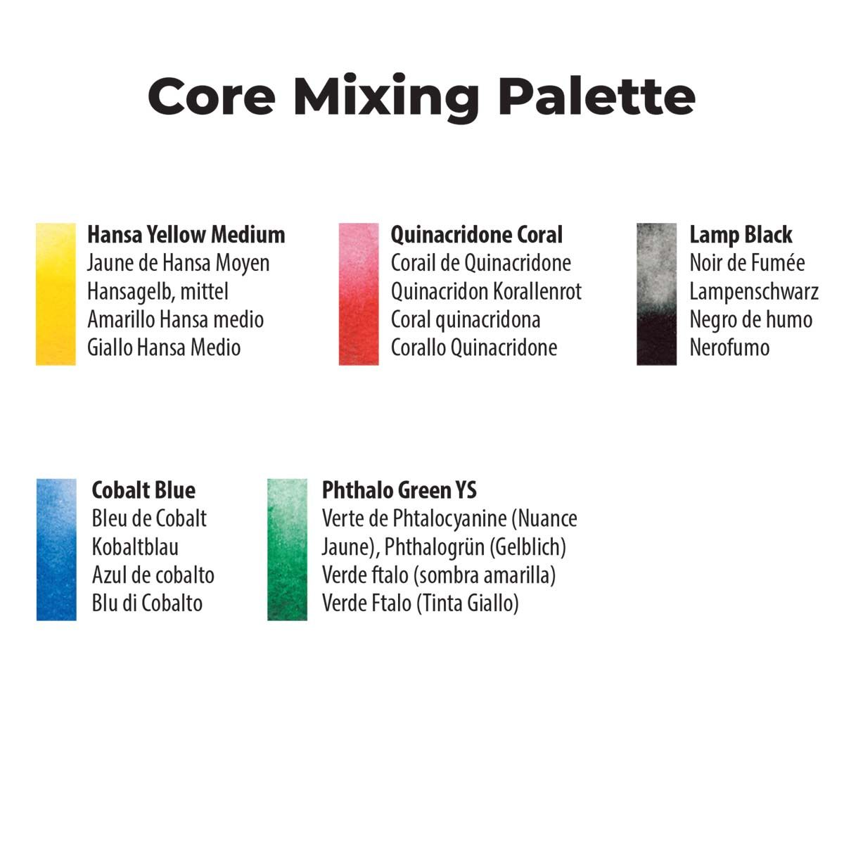 Daniel Smith Watercolor Stick Core Mixing Set of 5, Free Stick + Free ...