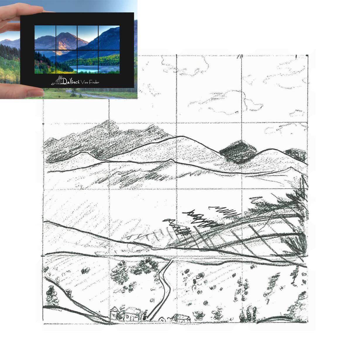 DaVinci Artist Viewfinder 3x4" Perspective Tool | Jerry's Artarama
