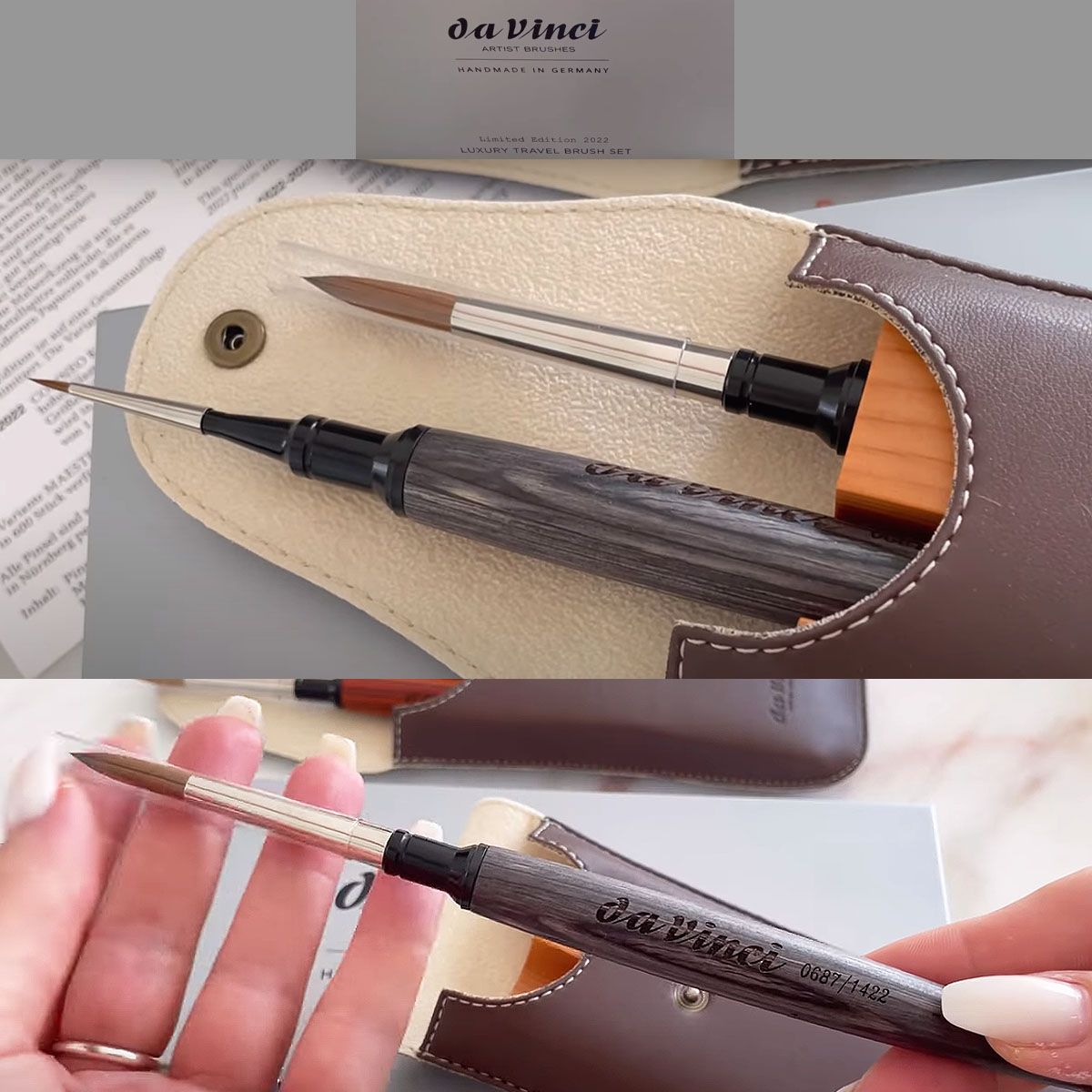 Colineo Series 5522 Synthetic Kolinsky Limited Edition Travel Brush Set ...