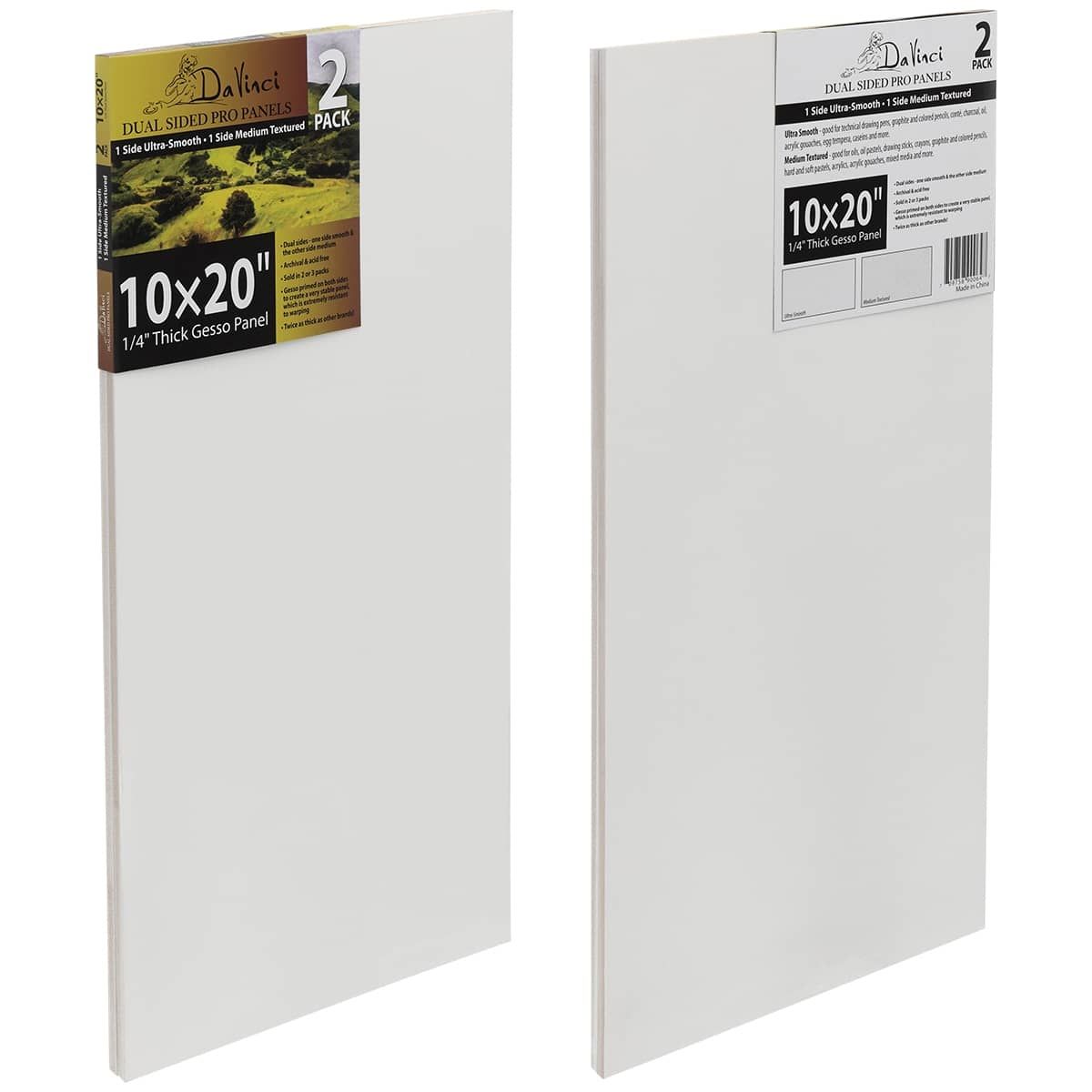 Da Vinci Dual Sided Pro Panel 10"x20", 6mm Deep (2-Pack) | Jerry's Artarama