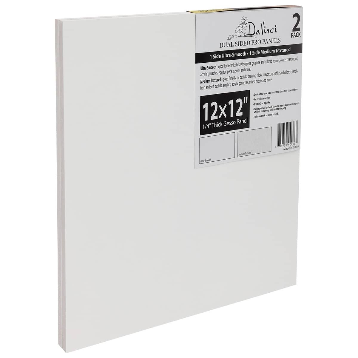 Da Vinci Dual Sided Pro Panel 12"x12", 6mm Deep (2-Pack) | Jerry's Artarama