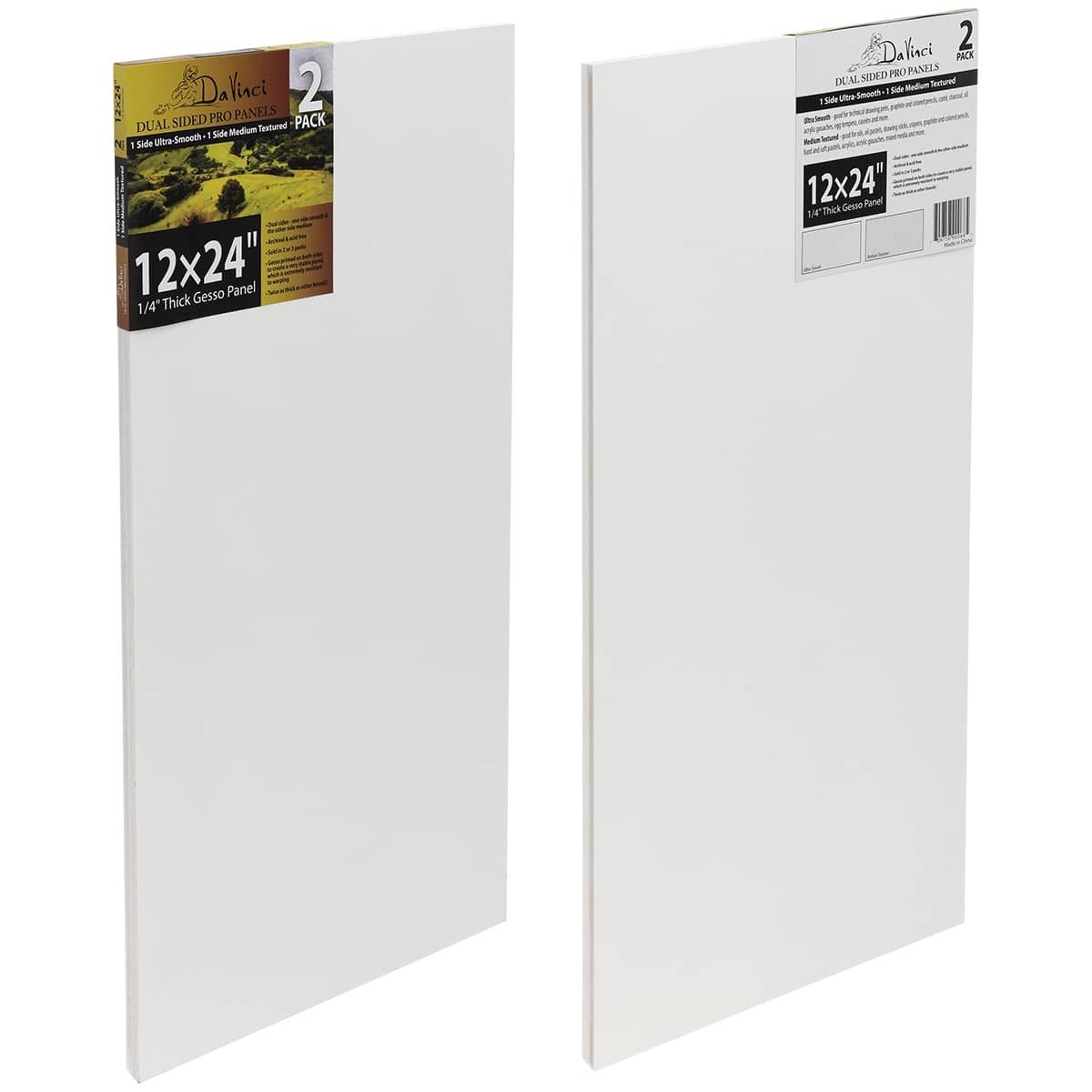 Da Vinci Dual Sided Pro Panel 12"x24", 6mm Deep (2-Pack) | Jerry's Artarama