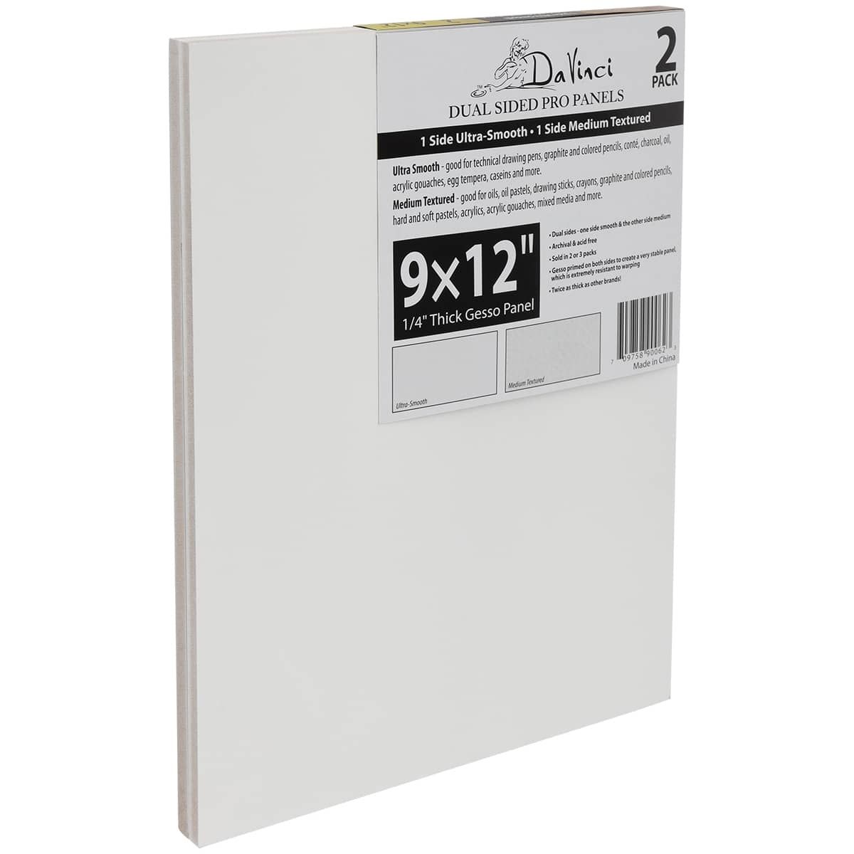 Da Vinci Dual Sided Pro Panel 9"x12", 6mm Deep (2-Pack) | Jerry's Artarama
