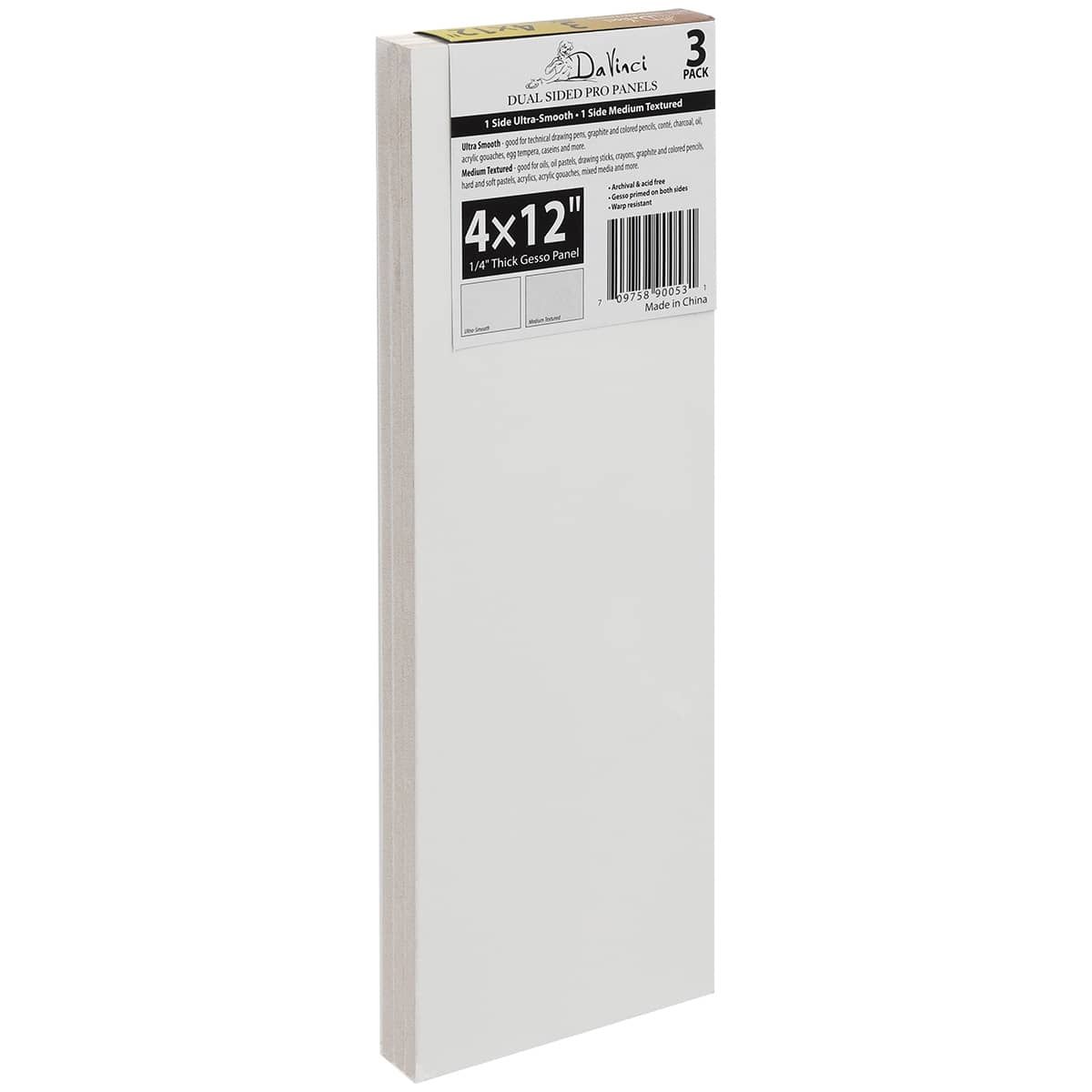 Da Vinci Dual Sided Pro Panel 4"x12", 6mm Deep (3-Pack) | Jerry's Artarama