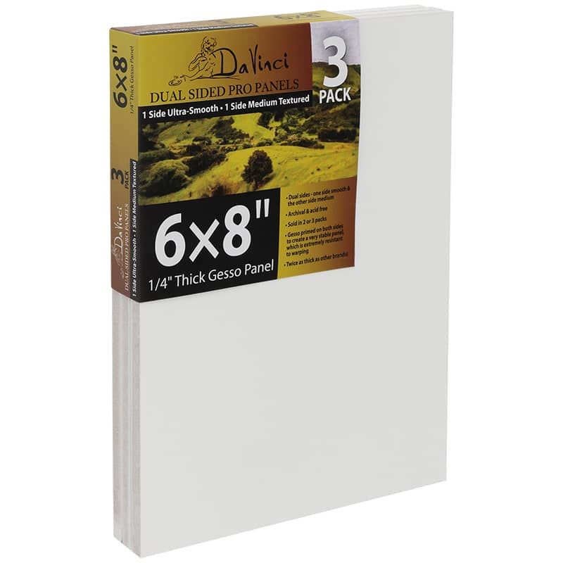 Da Vinci Dual Sided Pro Panel 6"x8", 6mm Deep (3-Pack) | Jerry's Artarama