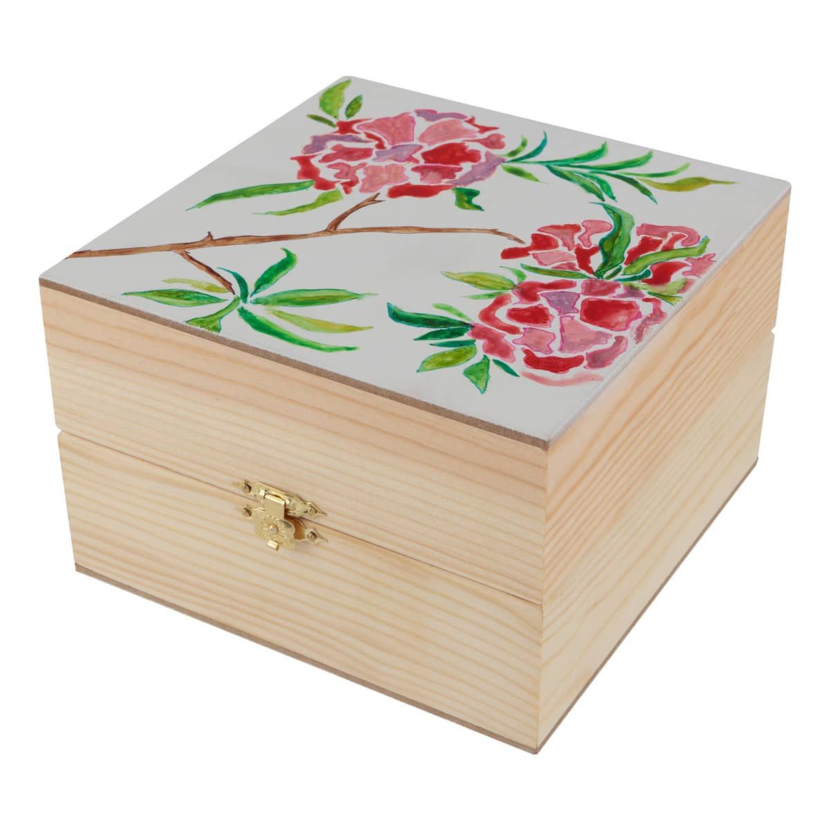 Da Vinci DIY Keepsake Chest 6"x6", Panel Box Kit | Jerry's Artarama