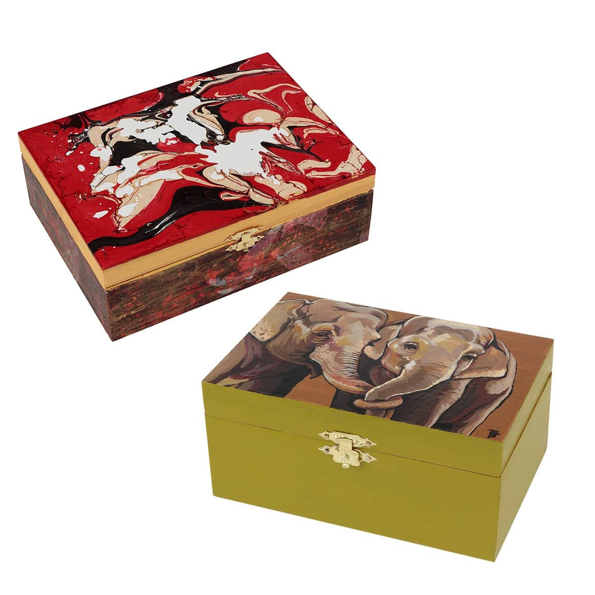 Da Vinci DIY Keepsake Chest 6"x6", Panel Box Kit | Jerry's Artarama