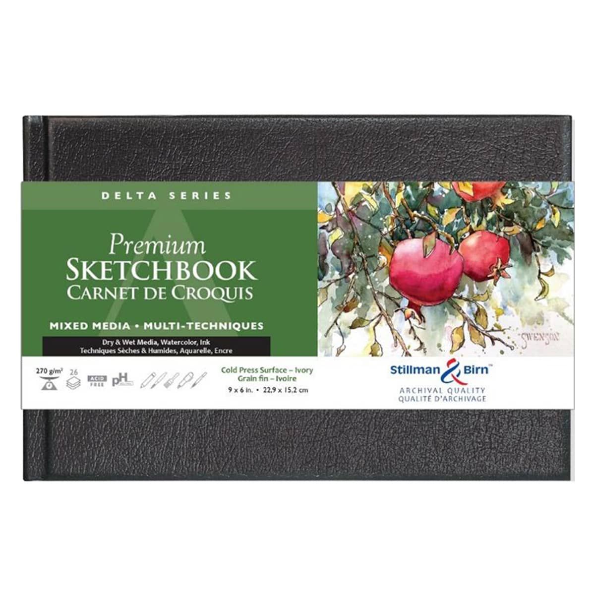 Stillman and Birn Premium Delta Hardbound Sketchbook - 9”x6” (26-Sheets ...