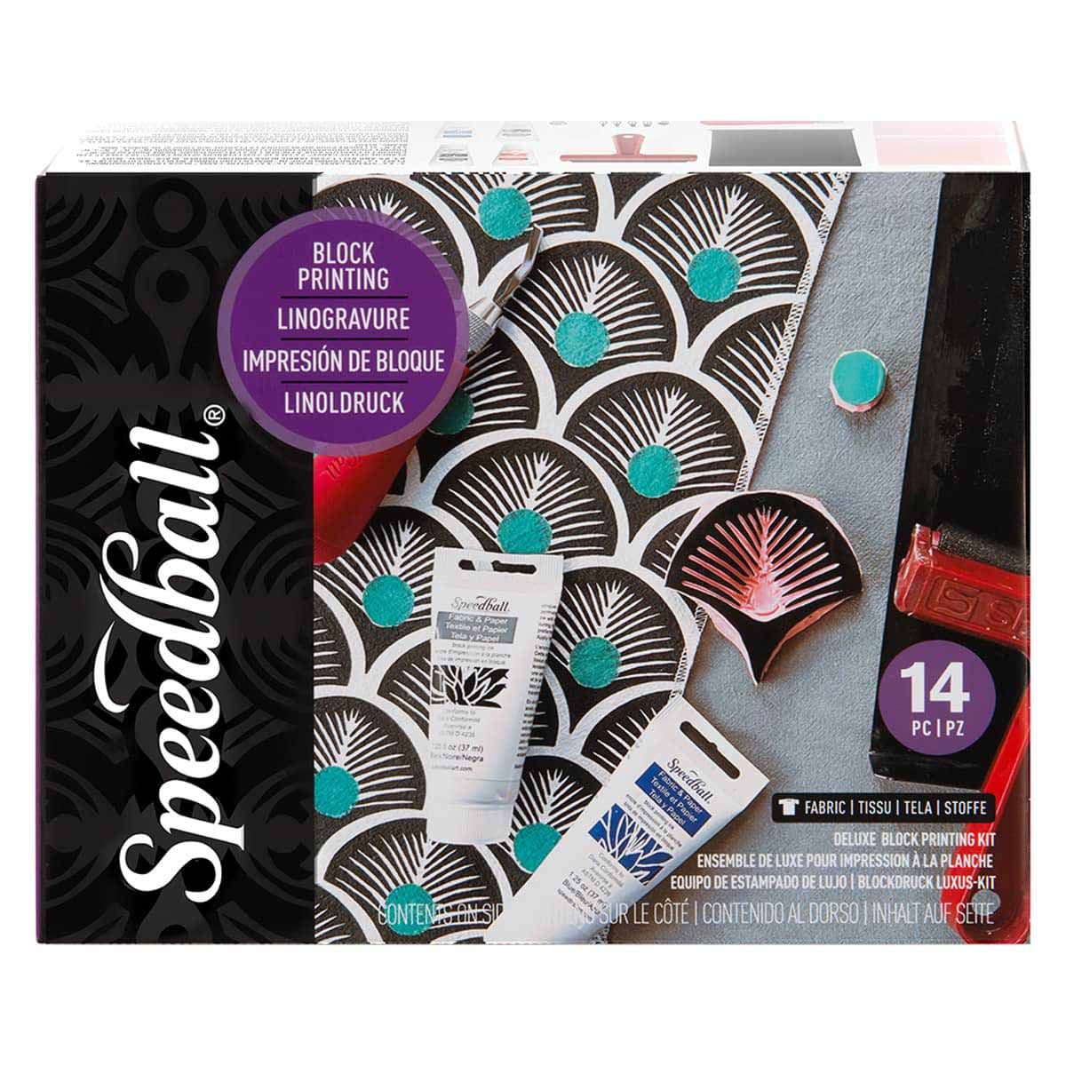 Speedball Fabric Block Printing Deluxe Kit (4 Colors) | Jerry's Artarama