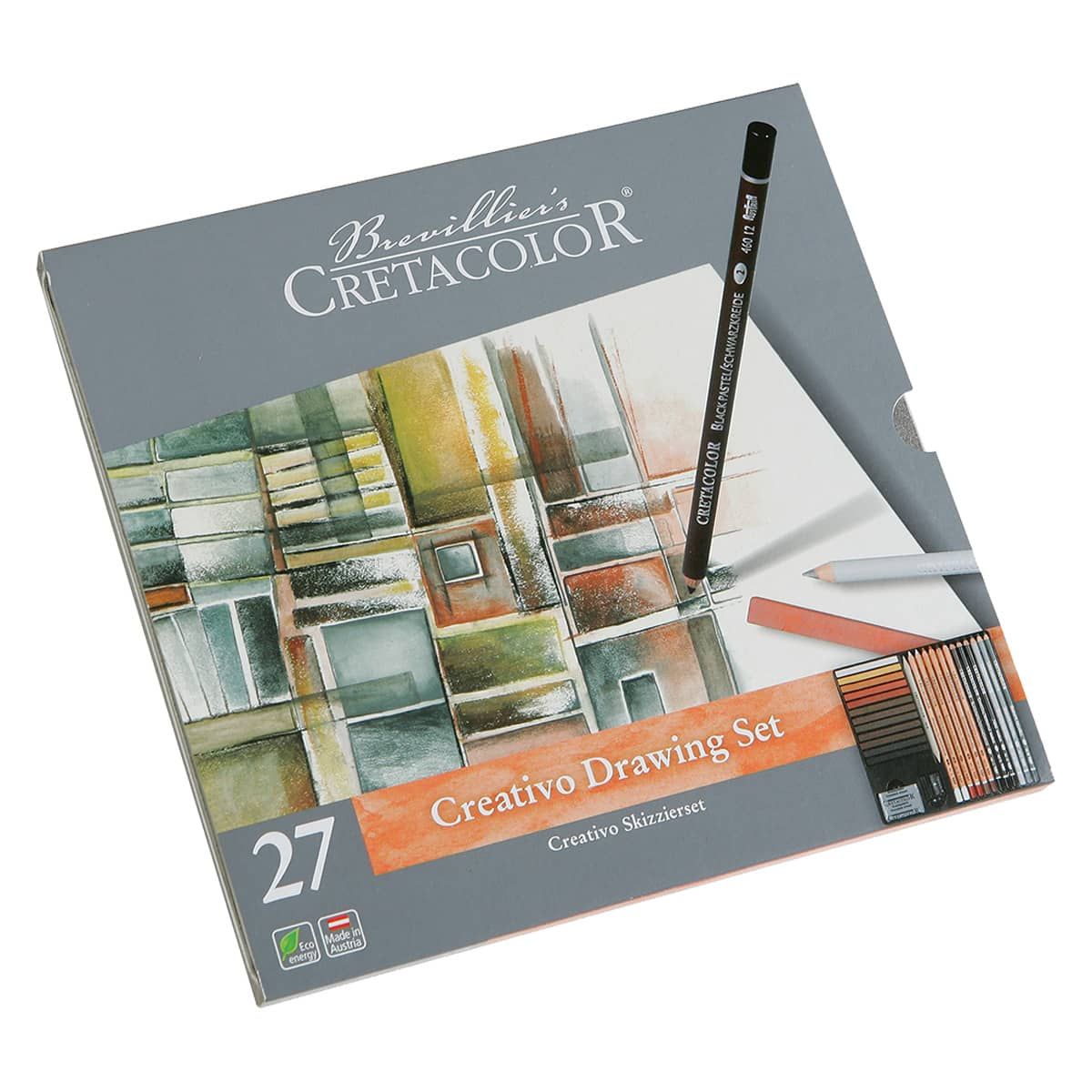 Cretacolor Creativo Drawing Tin Set of 27 | Jerry's Artarama