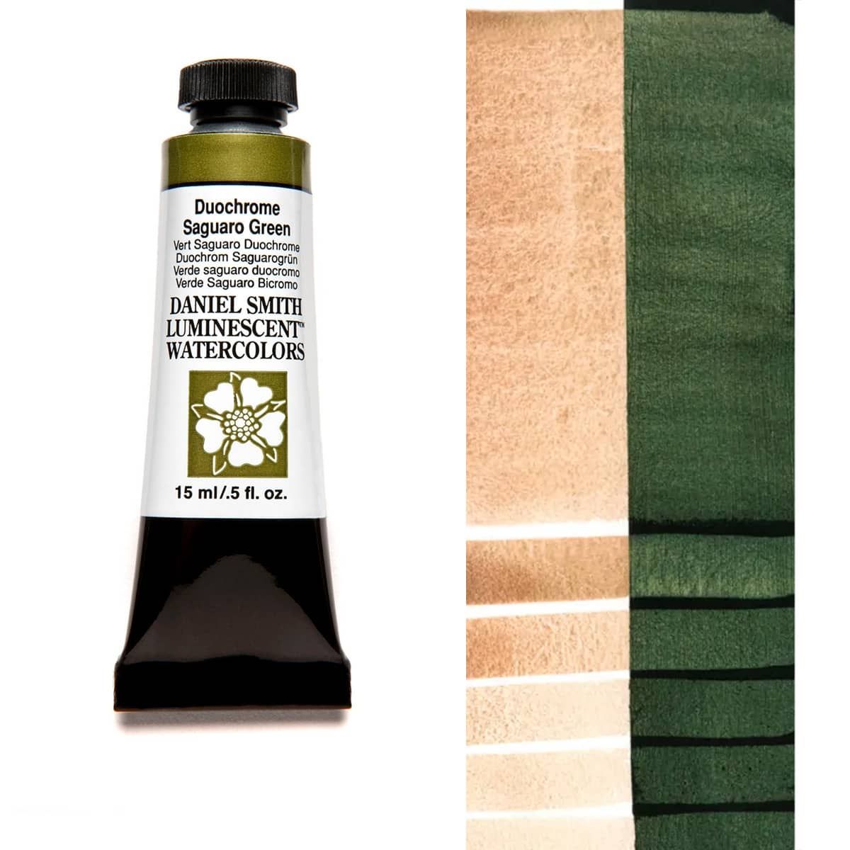 Daniel Smith Extra Fine Watercolor - Duochrome Saguaro Green, 15 ml ...