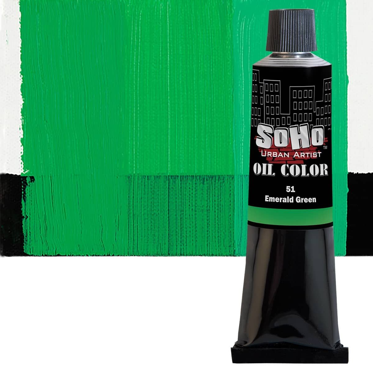 Soho Artist Oil Color Emerald Green, 170ml Tube | Jerry's Artarama