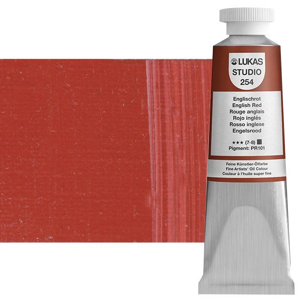 LUKAS Studio Oil Color - English Red, 37ml tube | Jerry's Artarama
