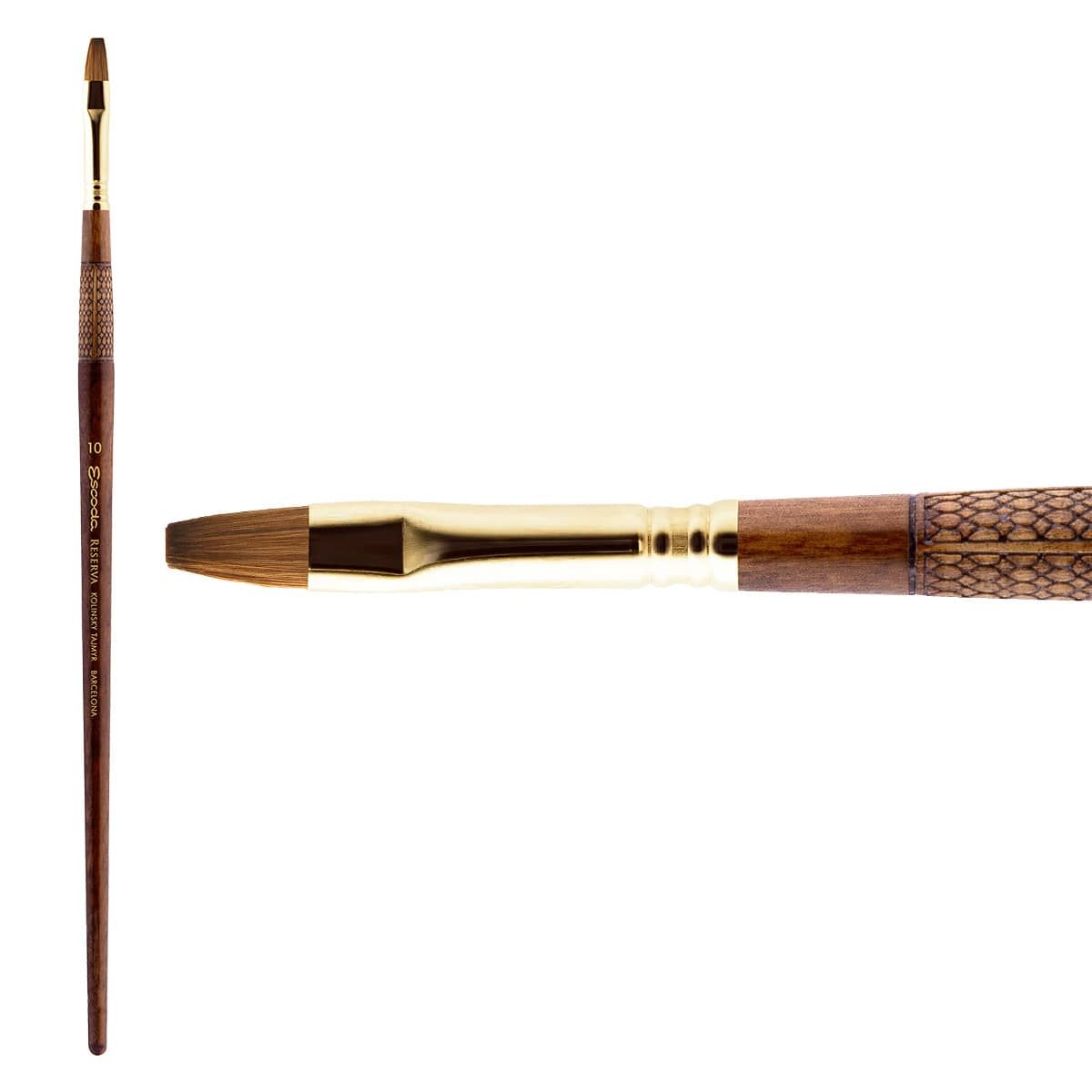 Escoda Grafilo Kolinsky Tajmyr Sable Long Handle Brush 2920 Bright #10 | Jerry's Artarama
