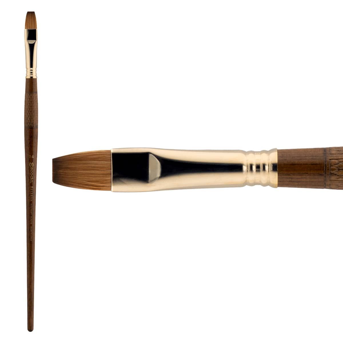 Escoda Grafilo Kolinsky Tajmyr Sable Long Handle Brush 2920 Bright #14 | Jerry's Artarama