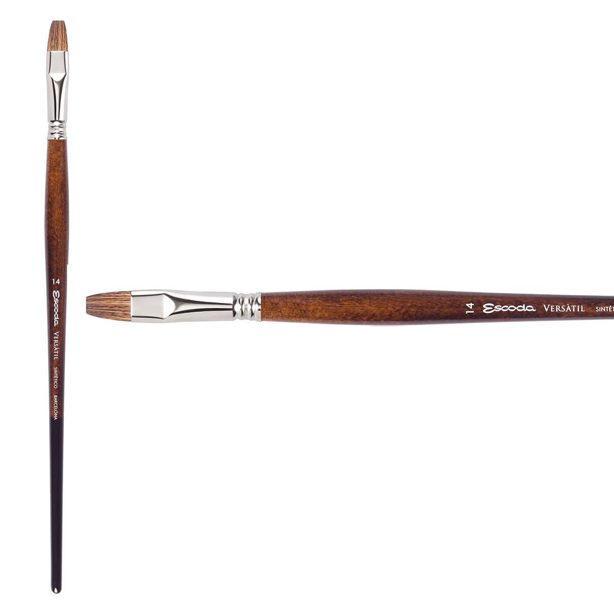 Escoda Versatil Synthetic Kolinsky Long Handle Brush Bright #14 | Jerry's Artarama