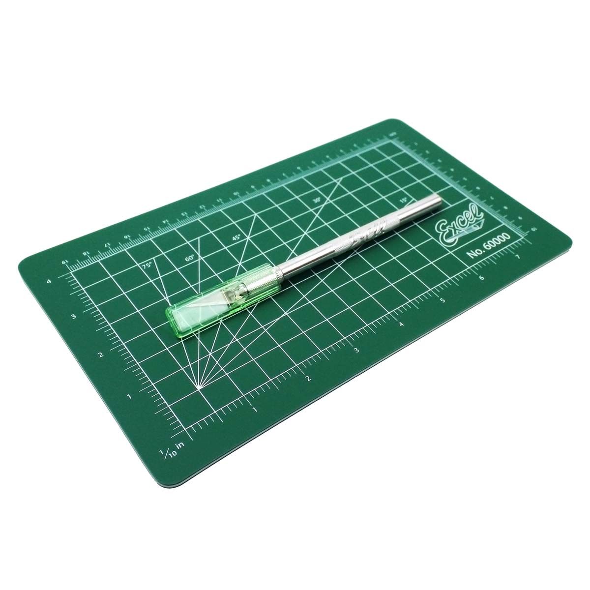Excel Precision 5.5" x 9.5" Green Cutting Mat + K1 Knife Set | Jerry's ...