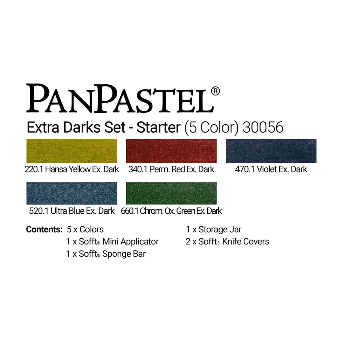PanPastel™ Artists' Pastels - Extra Dark Shades, Starter Set of 5 ...